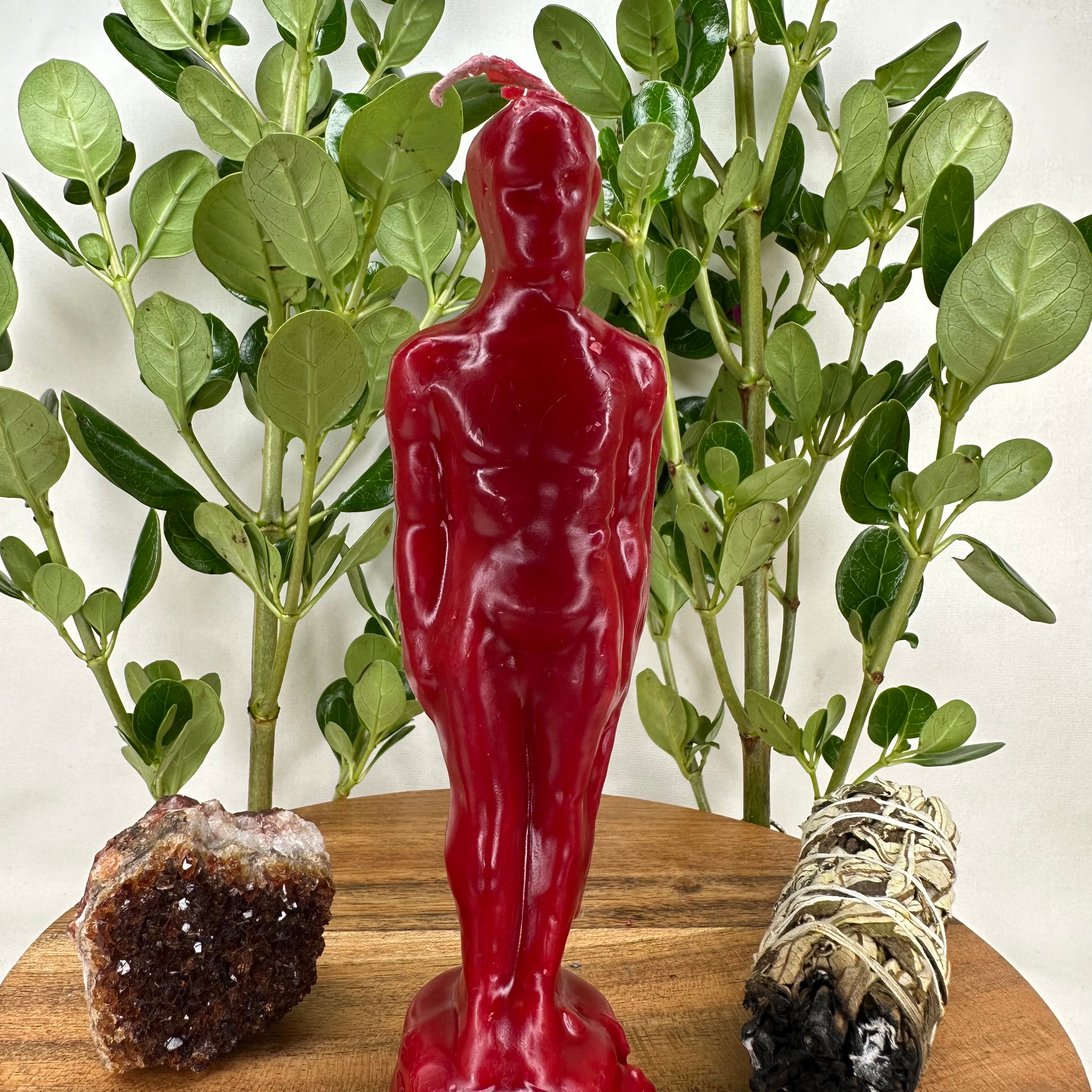 Red Male Figure Candle – Soulfulvibesco